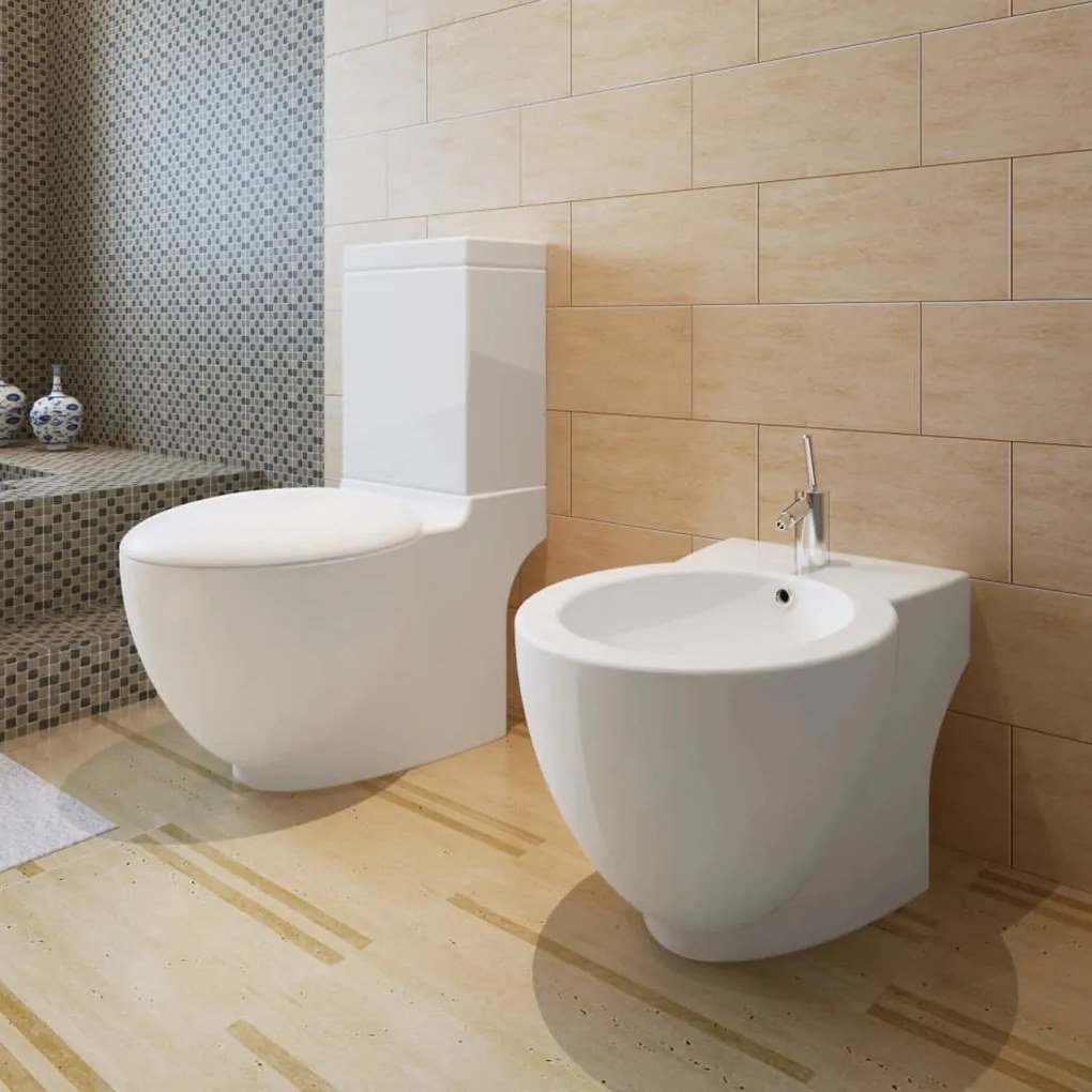 Toaletní Mísa A Bidet ,  Bílá Keramika