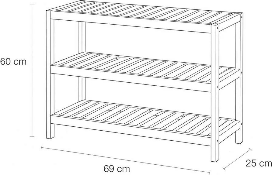 Regál Rincon I, přírodní dřevo