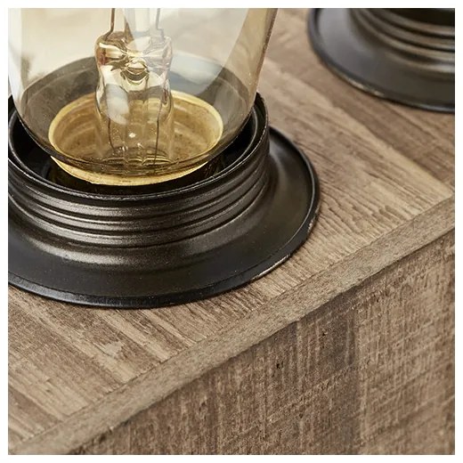 Brilliant 93723/76 Velká stolní lampa WOODHILL 4 tmavé dřevo