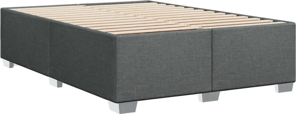 Rám postele bez matrace tmavě šedý 140 x 190 cm textil 3284472