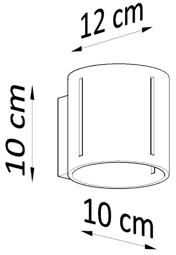 Sollux Lighting Nástěnné svítidlo INEZ Černá