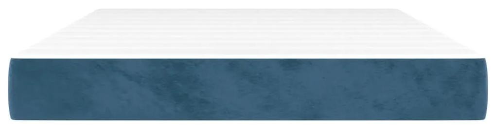 Taštičková matrace tmavě modrá 140 x 200 x 20 cm samet,  347812