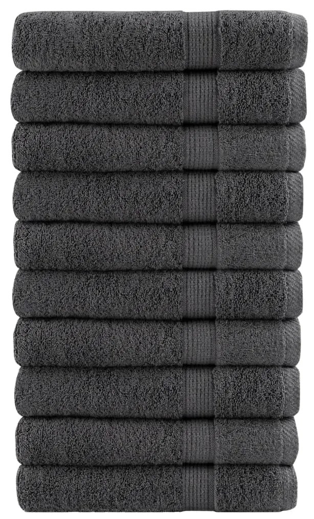 Prémiové ručníky SOLUND 10 ks antracitové 100x200 cm 600 g/m² 137174