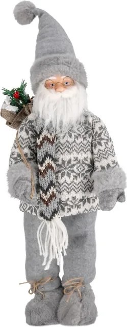 Vánoční dekorace Santa Claus s pytlem 60 cm