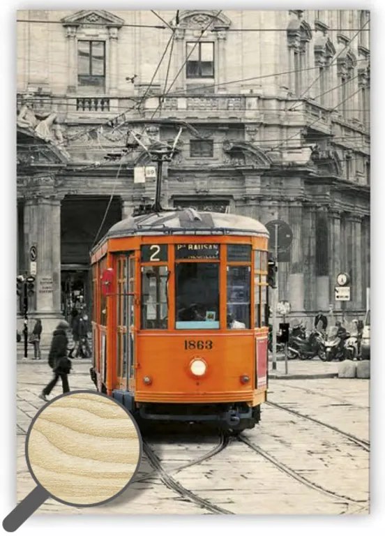 Helma 365, Moderní dřevěný retro obraz Tram