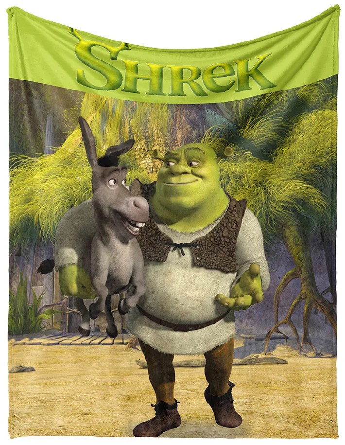 Dětská deka Shrek a Oslík 130x160 cm