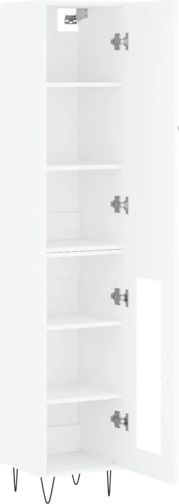Skříň highboard bílá 34,5 x 34 x 180 cm kompozitní dřevo 3199073