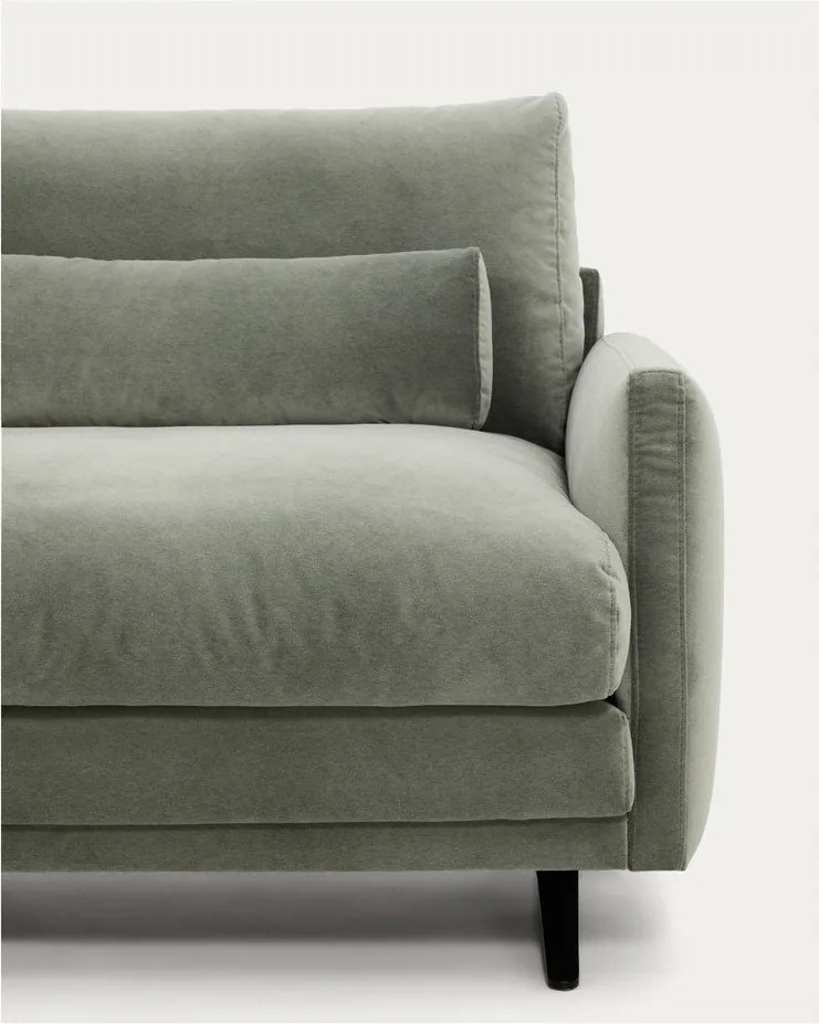 Zelená sametová pohovka 210 cm Veliro – Kave Home