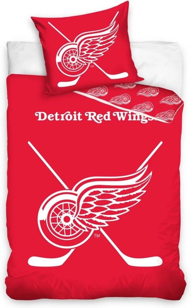 Svítící povlečení klubu Detroit Red Wings 140x200 / 70x90 cm
