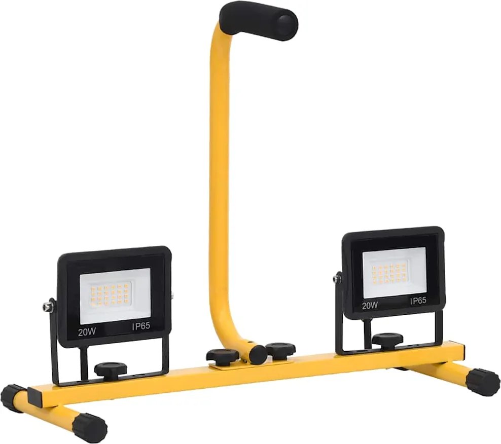 LED reflektor s rukojetí 2 x 20 W studené bílé světlo 149649