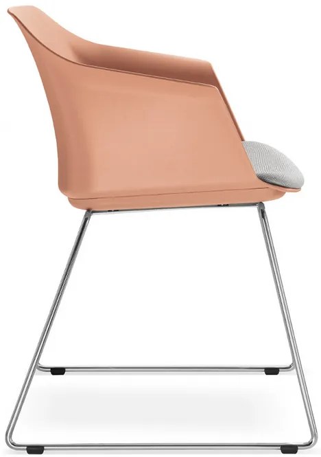 LD SEATING - Židle WAVE 030-Q s čalouněným sedákem