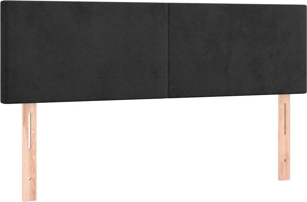 Box spring postel s matrací černá 140x200 cm samet 3141187