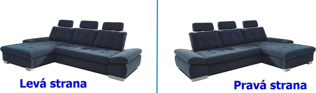 Moderní rohová sedací souprava DIOR s rozkladem, hnědá (orion 3040 06/02), levá