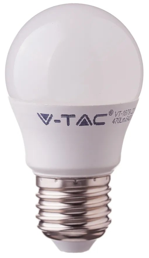 LED žárovka E27,4,5W,G45 SAMSUNG CHIP A++,VT-245,V-TAC barevná teplota: denní bílá / 4000K SKU262