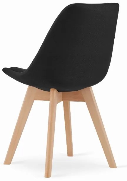 Jídelní set 1 + 4, stůl ADRIA 120x80 černý + židle DAREN NORI černé