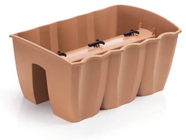 PROSPERPLAST Závěsný truhlík - CROWN Rozměr: 39,3x27,8 cm, Barva: terakotová