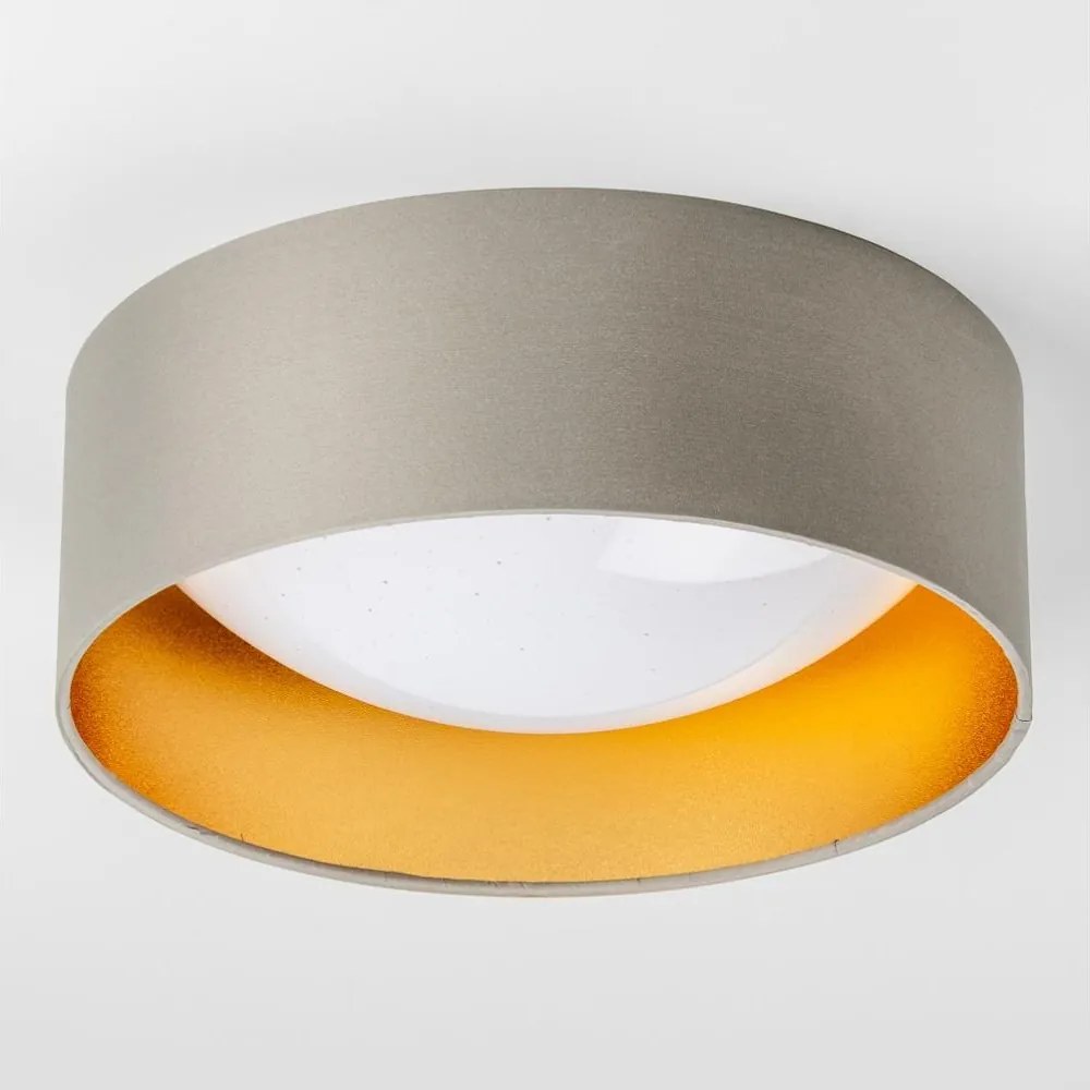 LED Stropní svítidlo LED/12W/230V pr. 32 cm taupe/zlatá