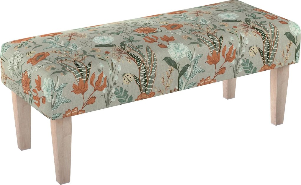 Dlouhá lavička 100x40cm barva vícebarevná látka vzorované
