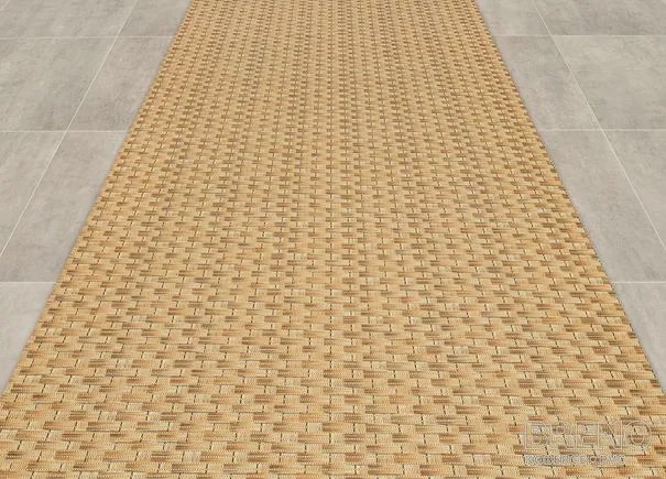 Breno Koupelnová pěnová předložka SOFTY-TEX 79913.8 proutí, šíře 130 cm, Hnědá/Béžová