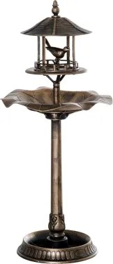 Outsunny Vanička pro ptáky 3 v 1 Ø 50 x 113H cm polypropylen Antik Bronz