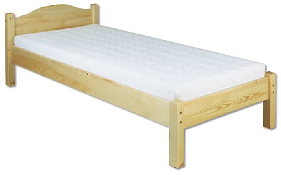 Drewmax Borovicová postel LK124 80 x 200 cm - šedé