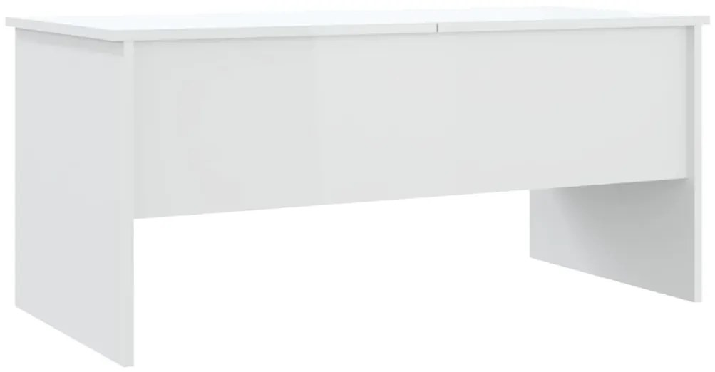 Konferenční stolek lesklý bílý 102x50,5x46,5cm kompozitní dřevo - Default Title