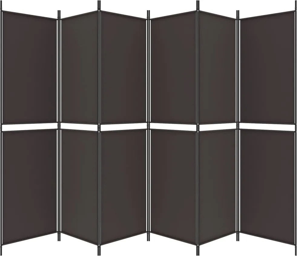 vidaXL 6dílný paraván 300x200 cm textil [350238] Barva: Bílá