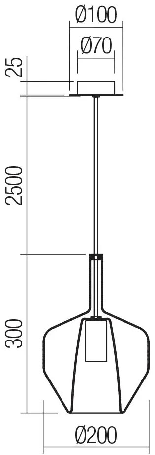 Smarter Závěsné svítidlo TRESOR, 1xE27, v. 300 mm Barva: Kouřová