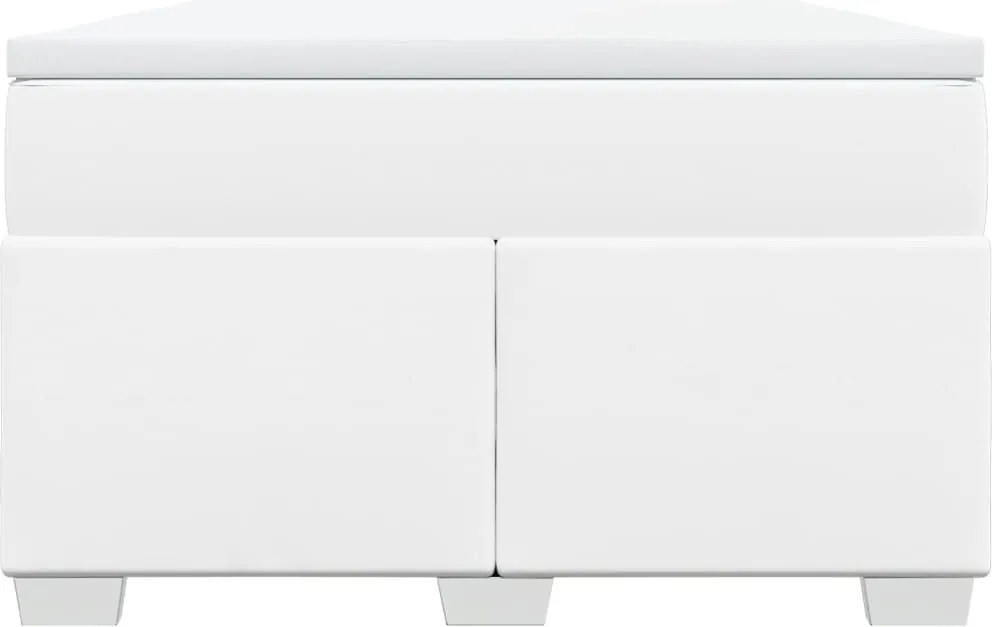 Box spring postel s matrací bílá 120x190 cm umělá kůže 3285202