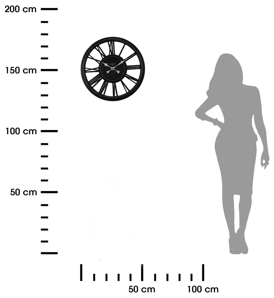 Nástěnné hodiny Ria, černá