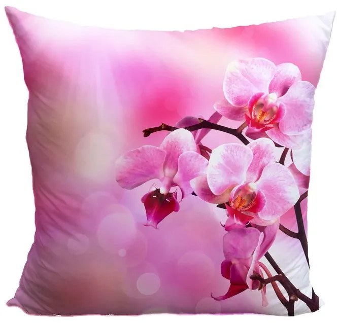 Polštář Růžová orchidej 40x40 cm