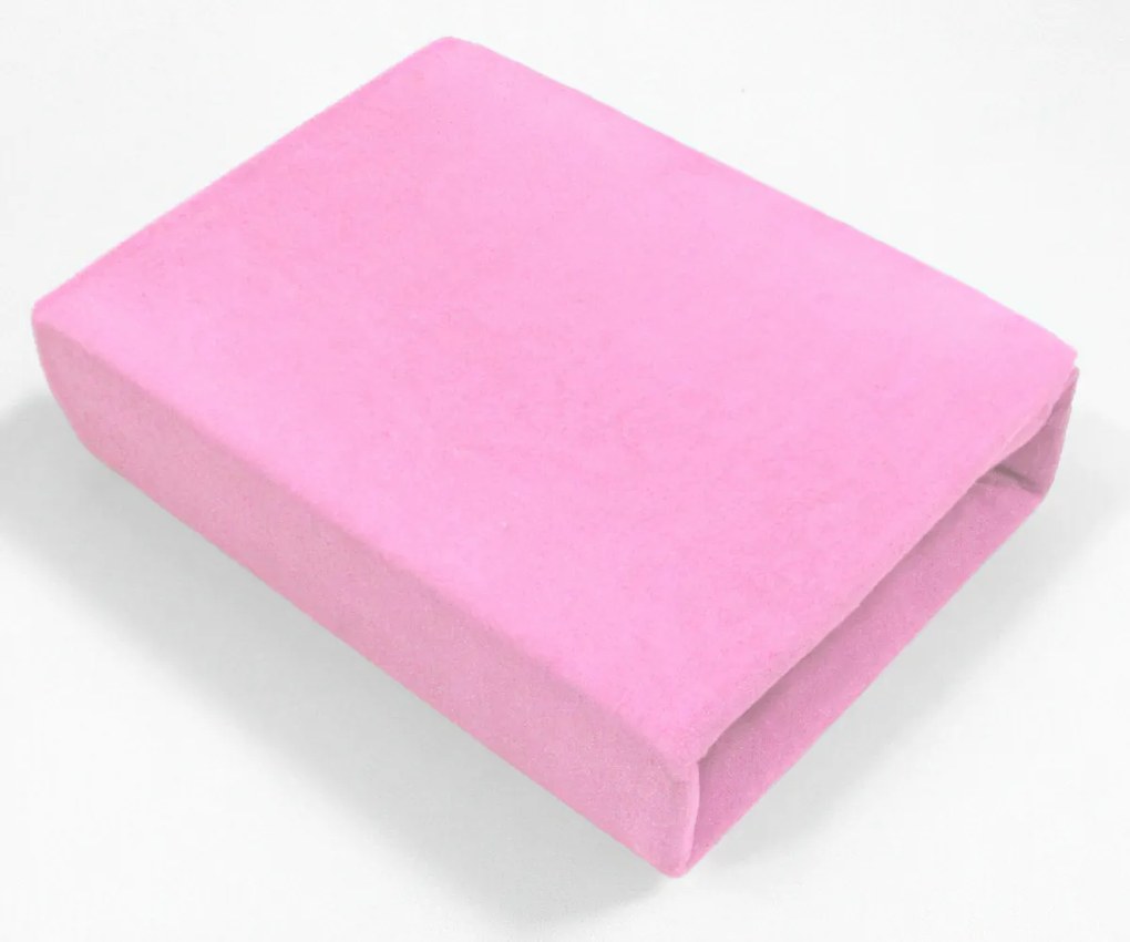 Polášek Froté prostěradlo na vysokou matraci (až 30cm), 180x200cm, na dvoulůžko, růžové