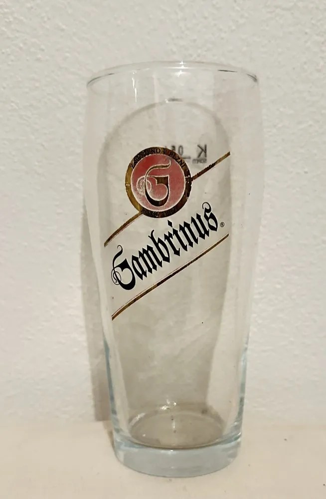 Skleněný půllitr Pivovar Gambrinus