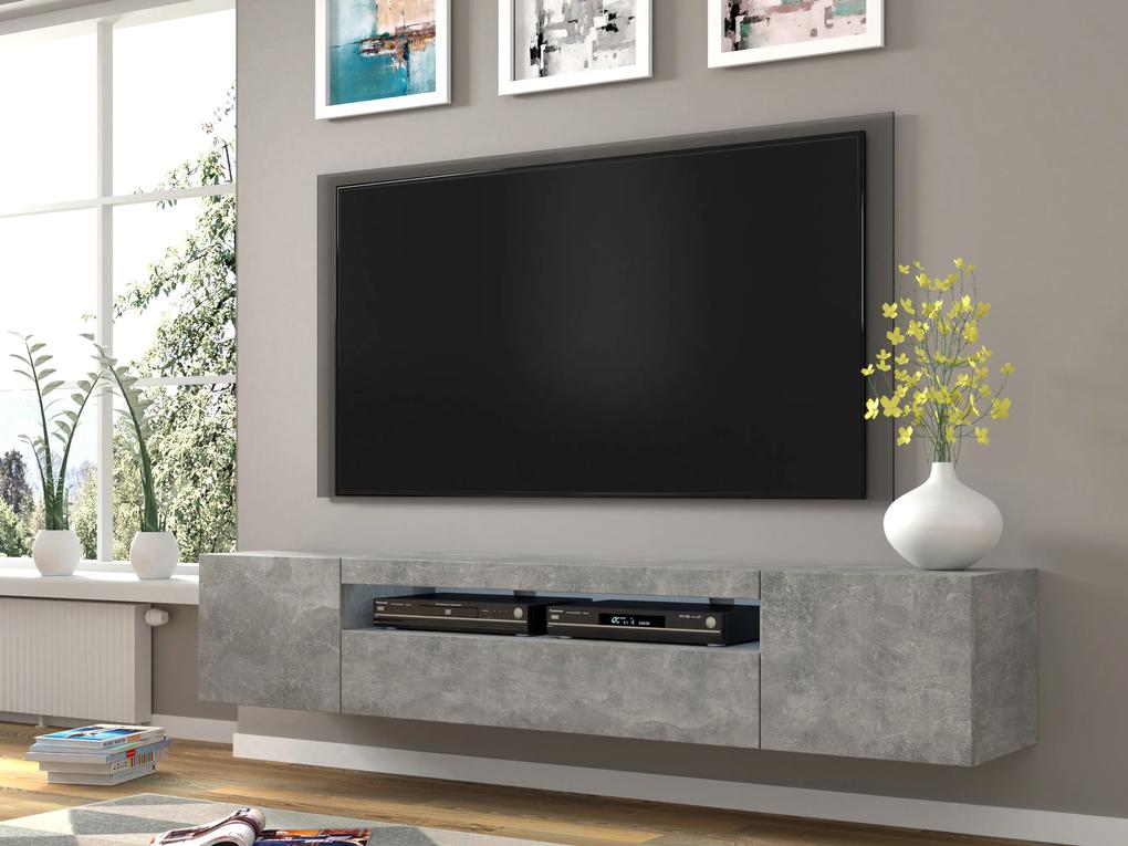 TV stolek/skříňka Aurora 200 (beton) (LED). 1057706