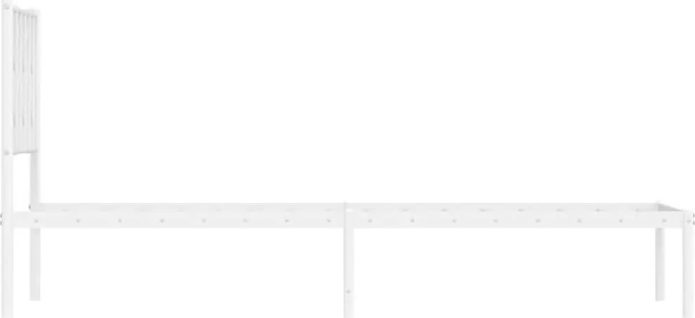 vidaXL Kovový rám postele s čelem 75 x 190 cm [374476] Barva: Bílá