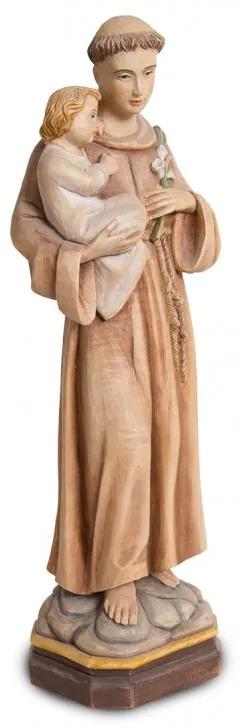 Dřevěná socha sv. Antonín 42cm