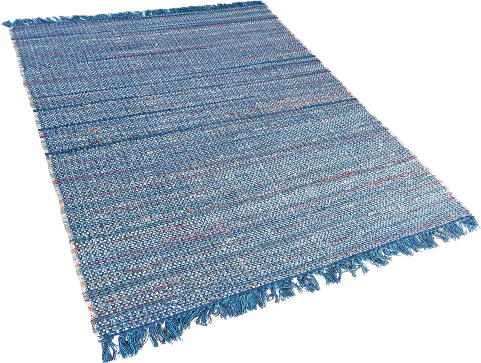 Modrý bavlněný koberec 160x230 cm - BESNI