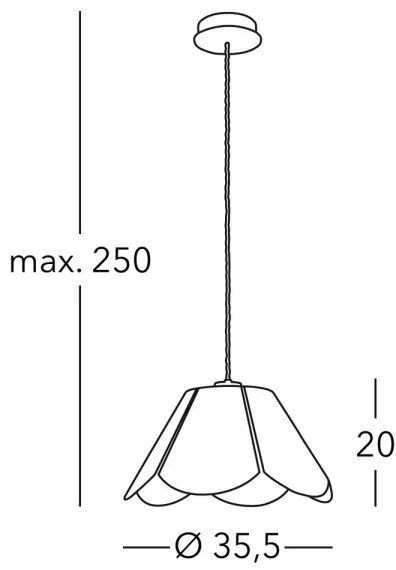 Kolarz A1346.31.W - Lustr na lanku BLOOM 1xE27/100W/230V