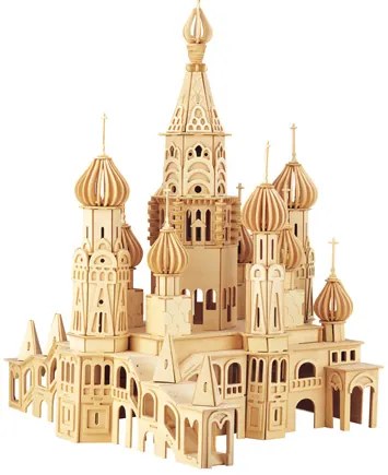Woodcraft Dřevěné 3D puzzle Kostel Petersburg