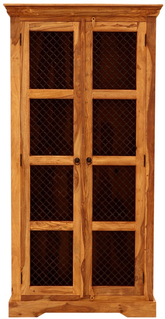 furniture-nabytek.cz - Rustikální vitrína z masivu palisandr 100x45x200