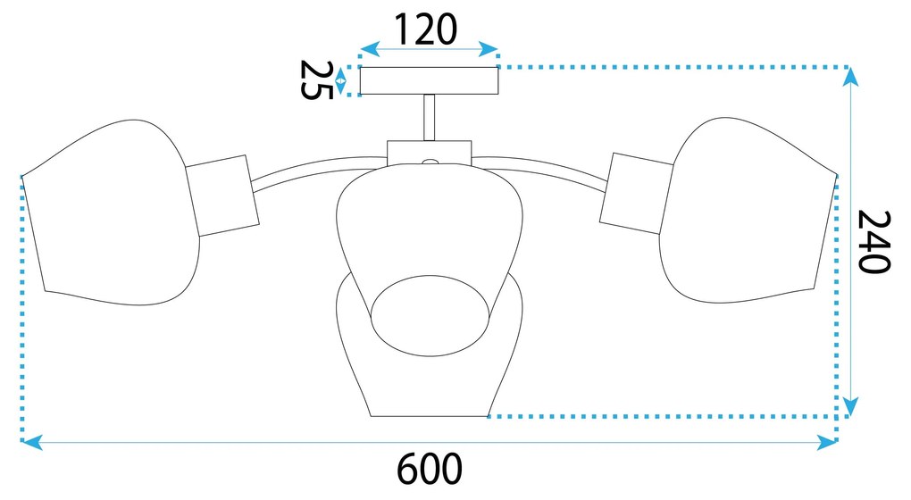 Toolight Moderní BOHO stropní osvětlení APP1590-6CP