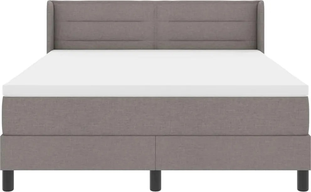 Postel s boxspringem s čelo Taupe 200 x 140 cm textil 3341045