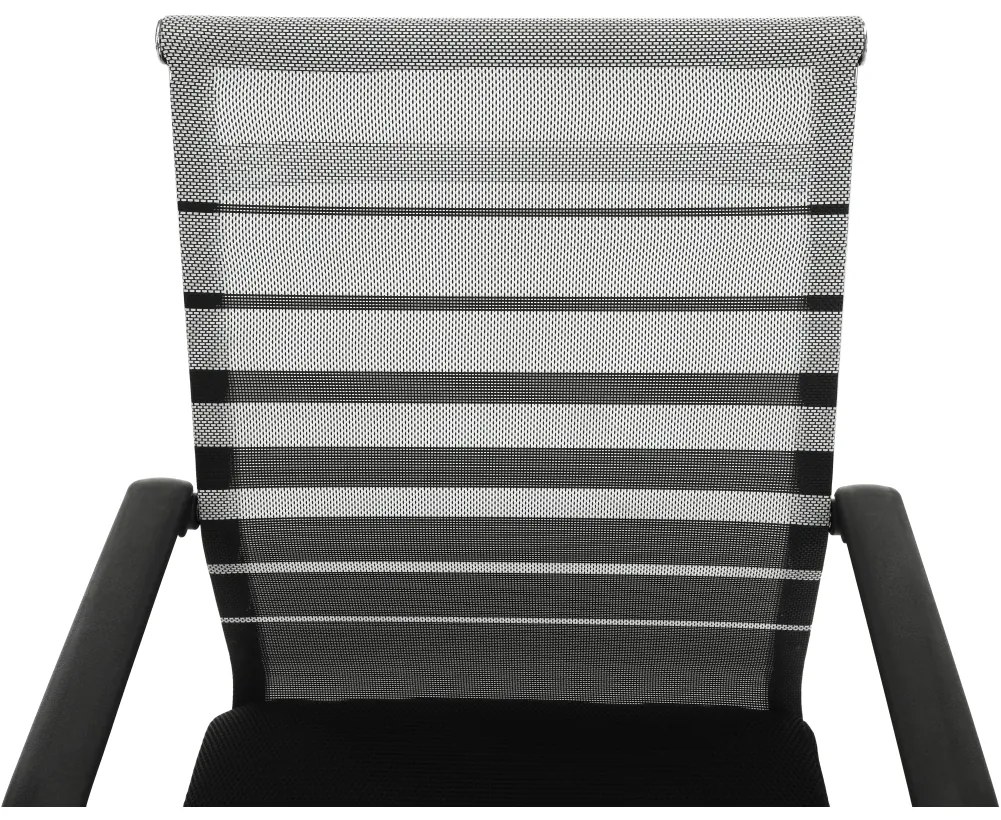 Konferenční židle ESIN síťovina šedá a černá, kov chrom