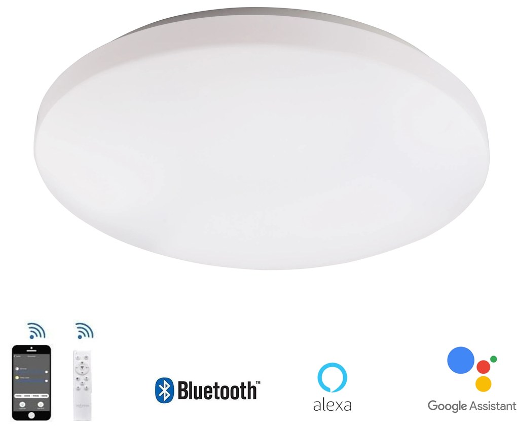 Mantra 5947A Zero Smart, stmívatelné stropní LED svítidlo s dálkovým ovladačem , 55W LED, prům 38cm, Bluetooth