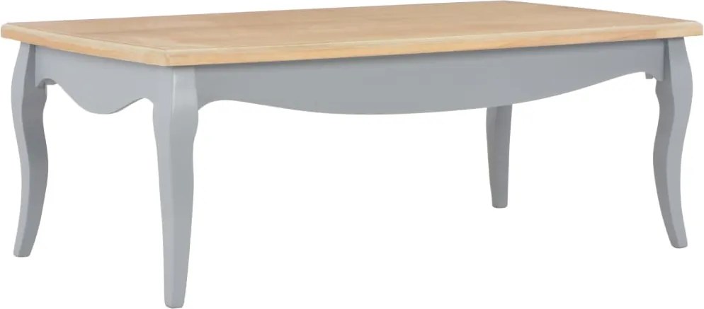 Konferenční stolek - masivní borovice - šedý a hnědý | 110x60x40 cm