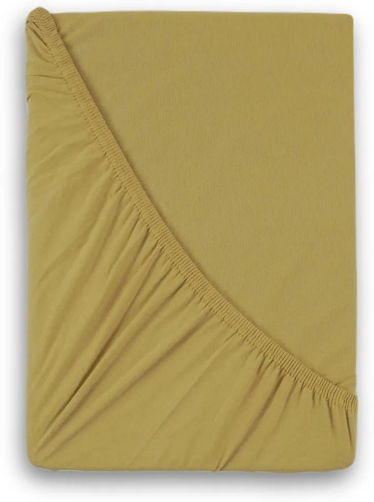 Jersey prostěradlo s lycrou DeLuxe 120x200 tmavě béžové
