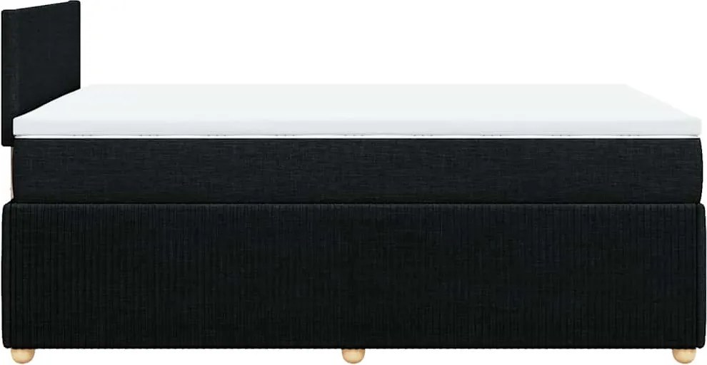 Box spring postel s matrací černá 120x200 cm textil 3289718