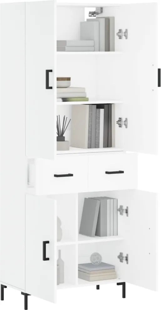 Skříň highboard bílá 69,5 x 34 x 180 cm kompozitní dřevo 3198145