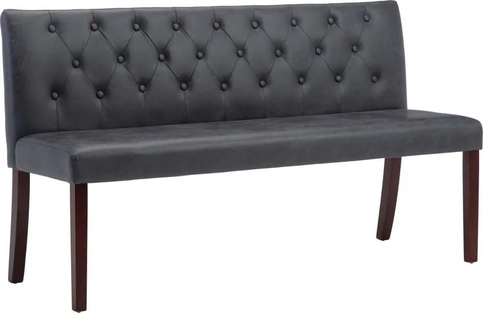 vidaXL Lavice 148,5 cm umělá semišová kůže [288572] Barva: Šedá