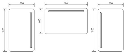 Nimco LED zrcadlo 1000x600 - ZP 2004